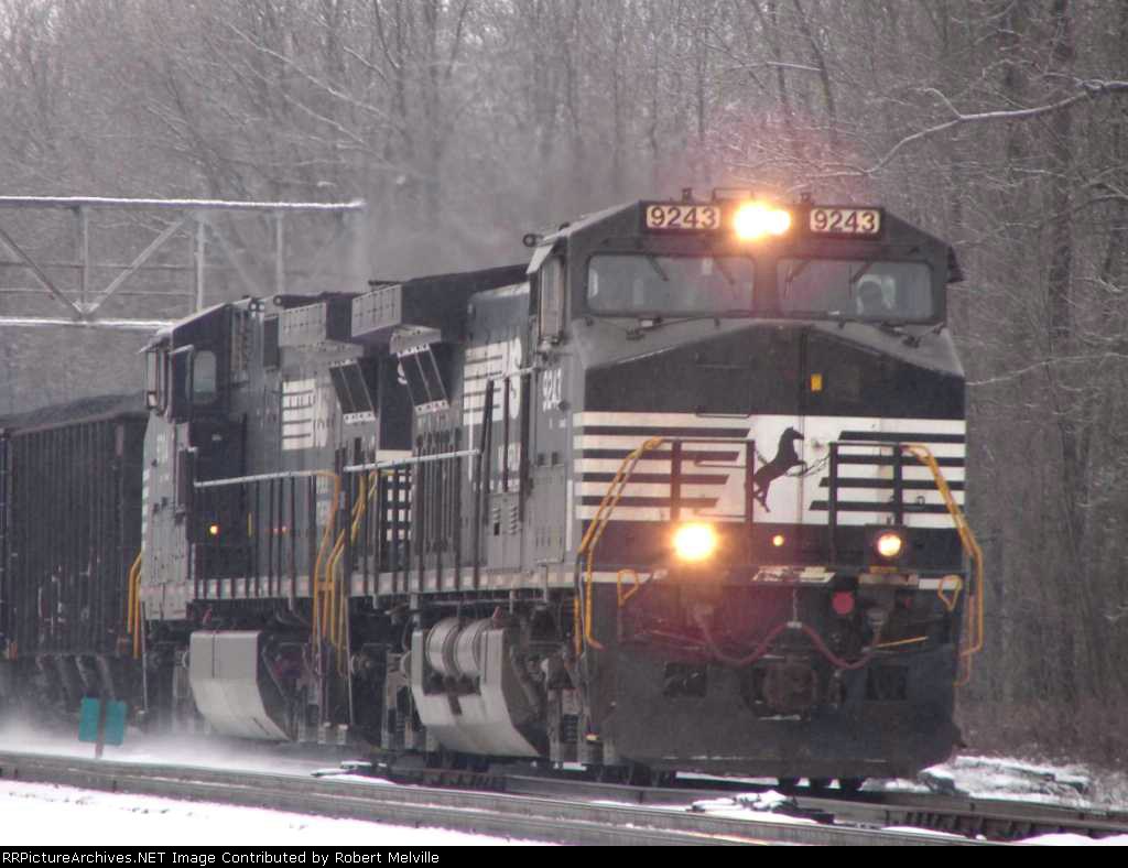 NS 9243 leads eastbound coal drag through CP 382